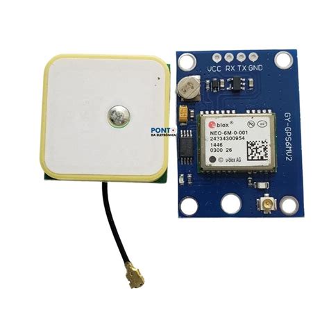 módulo gps gy gps6mv2 antena para arduíno