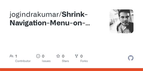 GitHub Jogindrakumar Shrink Navigation Menu On Scroll