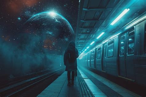 Premium Photo Journey Through The Celestial Transit In The Abyss Generative Ai