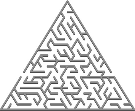 Vector Texture With A Gray Triangular 3d Maze Game 15395093 Vector
