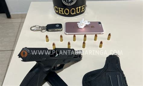 Equipe Do Pelotão De Choque Prende Homem Com Pistola Em Maringá