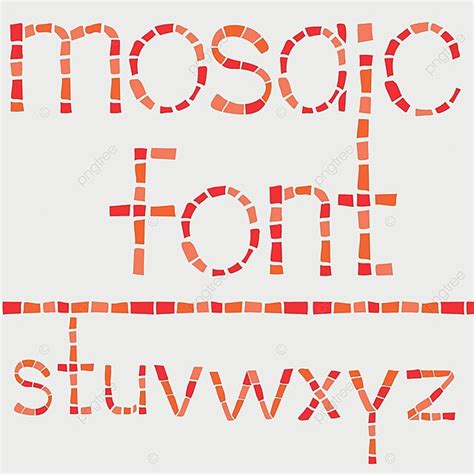 Glass Mosaic Latin Alphabet Set Typescript Text Geometric Vector