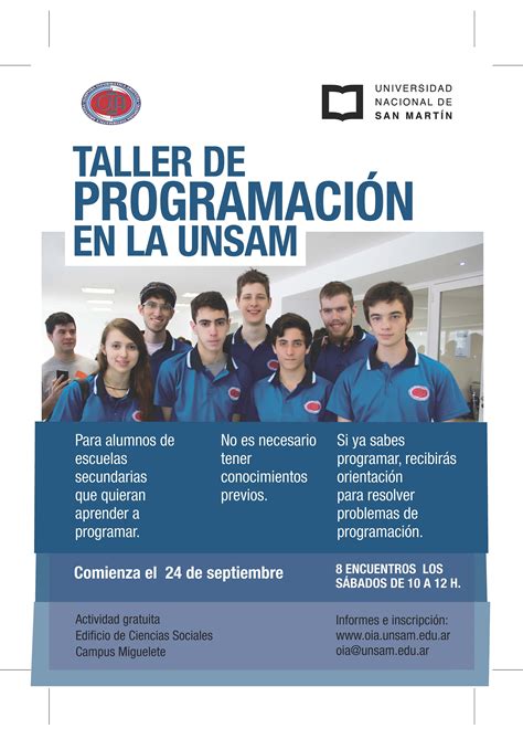 Taller de Programación en la UNSAM OIA Olimpíada Informática Argentina