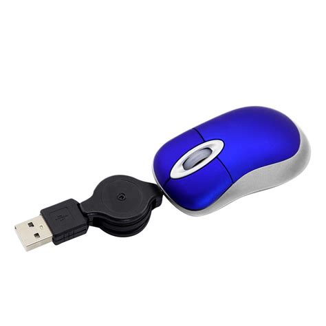 Mini Usb Wired Mouseretractable Cable Tiny Small Mouse For
