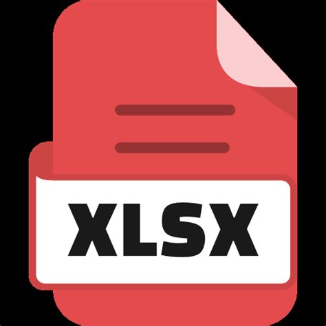 Download File Xlsx Color Red ICON Free FreePNGimg