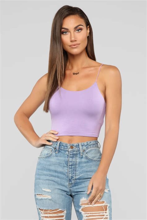 Kiki Cropped Top Light Purple Fashion Nova