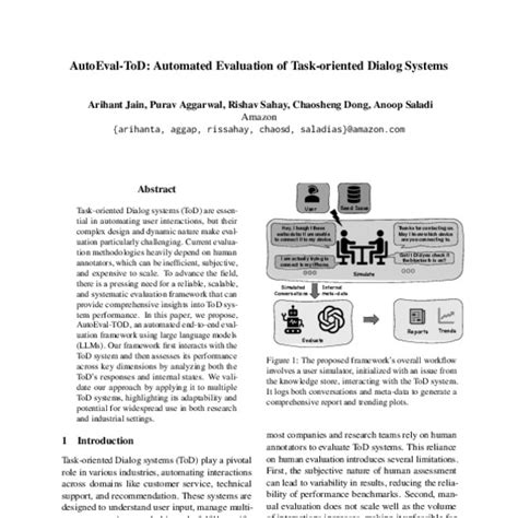 Autoeval Tod Automated Evaluation Of Task Oriented Dialog Systems Acl Anthology