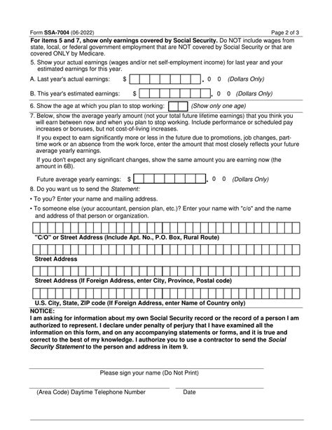 Form Ssa 7004 Download Fillable Pdf Or Fill Online Request For Social