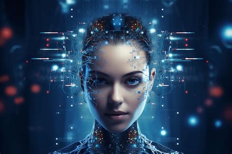 Premium AI Image Female Representation Embodying Artificial