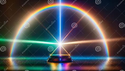 Conceptual Representation Of Natural Visible Light Refracted And Divided Into Its Color Spectrum