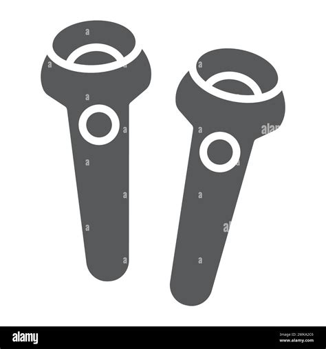 Vr Controller Glyph Icon Gaming And Play Joystick Sign Vector