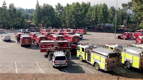 Staging Area For The Granada Hills Fire Youtube