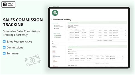 Sales Commission Tracking Notion Template