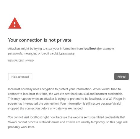 Privacy Error In Vivaldi · Issue 8693 · Dotnetcore · Github