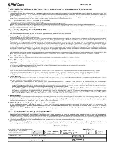 Philcare Application Form 07302013 Pdf Medical Diagnosis Health