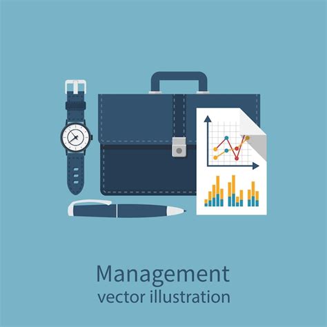 Premium Vector Business Project Management Concept Flat Design Style Vector Illustration