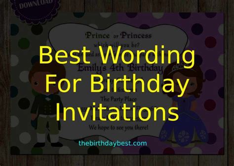 100 Best Birthday Invitations Wording Samples Of 2022 The Birthday Best