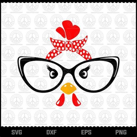 Chicken With Bandana Svg Mom Chicken Svg Farm Life Svg
