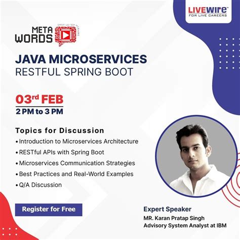 javamicroservices springboot webinar techtalk livewire… livewire