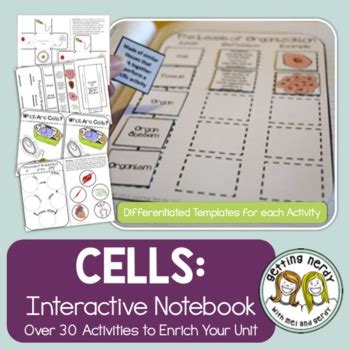 Science Interactive Notebook Paper Digital Cells TpT