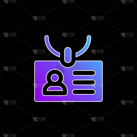 认证蓝色梯度矢量图标