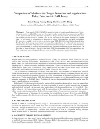 Comparison Of Methods For Target Detection And Piers
