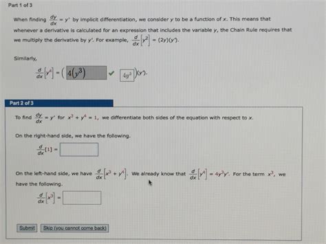Solved When Finding Dydxy By Implicit Differentiation We
