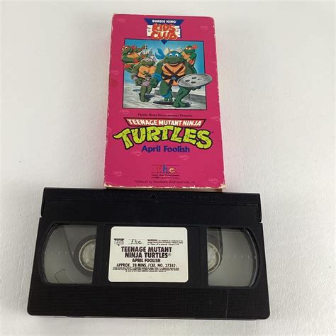 Teenage Mutant Ninja Turtles Vhs Tape April Foolish Burger King Vintage