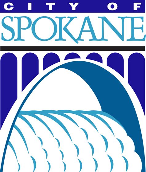 Spokane Washington State Blue And White City Logo City Branding
