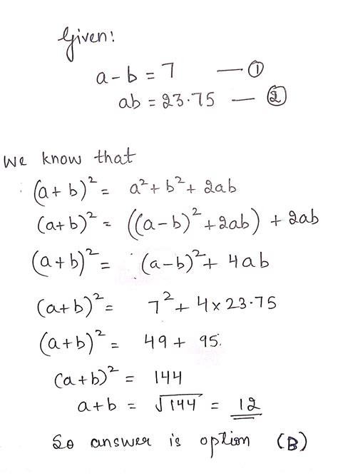 If A B 7 Ab 23 75 Then A B