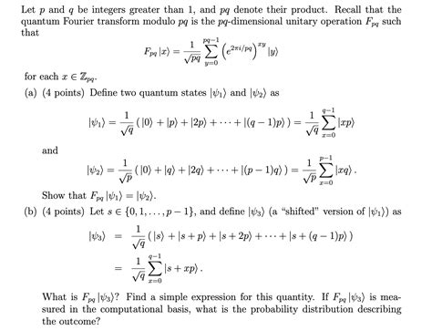 Solved Let P And Q Be Integers Greater Than 1 And Pq Chegg Com