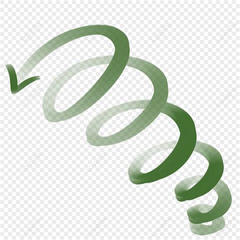 Spiral Arrow Green Arrow Curvedunique Arrowbendgreen Bend Png Image