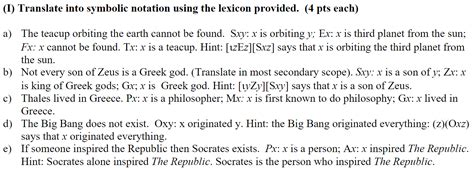 I Translate Into Symbolic Notation Using The