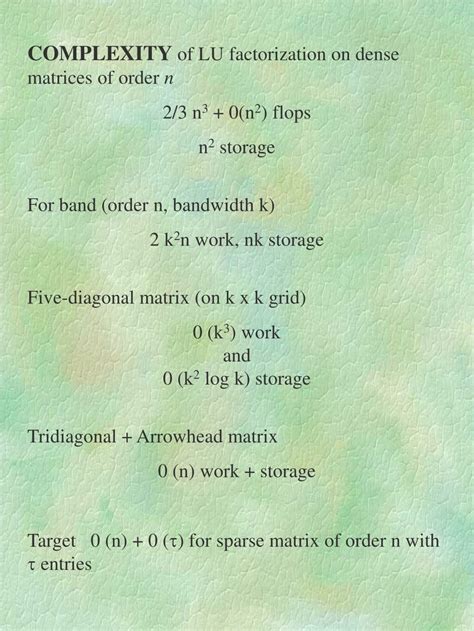 Ppt Techniques Algorithms And Software For The Direct Solution Of