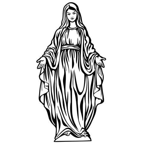 Premium Vector Catholic Image Of The Holy Virgin Mary
