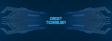 Premium Vector Abstract Technology Background Blue Circuit Board Pattern Microchip Power