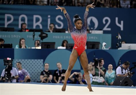 In Pictures Simone Biles Turns Heads In Mini Red Dress During Her Visit To Friends Of The