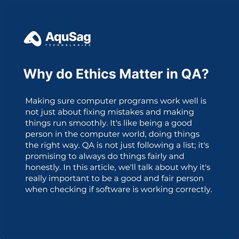 Aqusag Technologies On Linkedin Codeethics Softwareintegrity Ethicalcoding Fairtechtesting