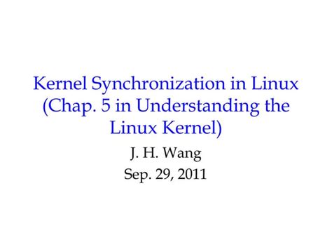 synchronization linux ppt operating systems computer software and