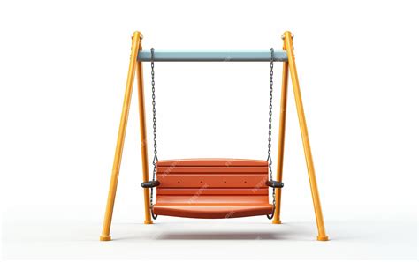 Exploring Highresolution Realism With A White Background Swing Set Premium Ai Generated Image
