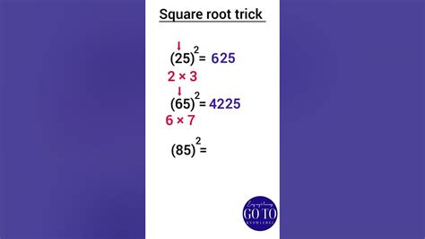 Square Root Trick 🤫 Shorts Maths Mathstricks Youtube