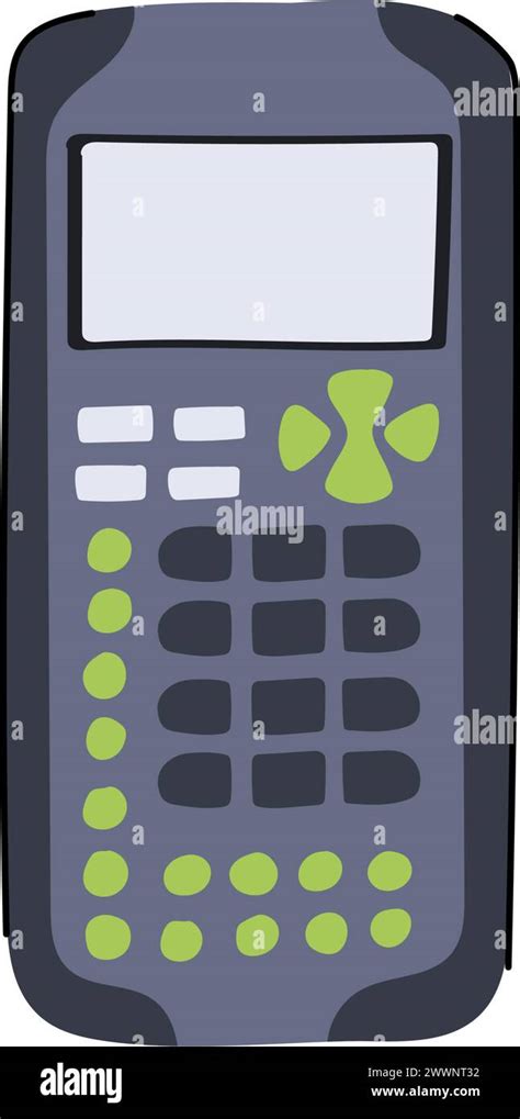 Finance Graphing Calculator Cartoon Vector Illustration Stock Vector