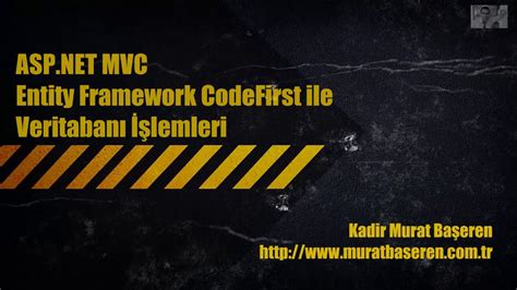 Aspnet Mvc Ile Entity Framework Codefirst Kullanımı Youtube