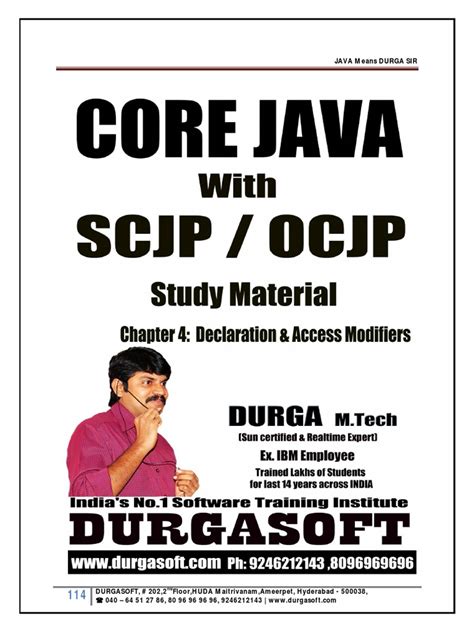 Declaration And Access Modifiers Pdf Pdf Class Computer