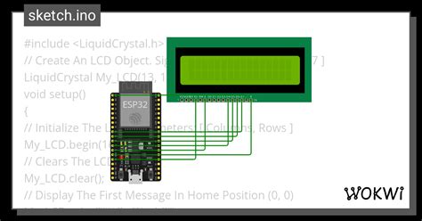 interfacing lcd wokwi esp32 stm32 arduino simulator