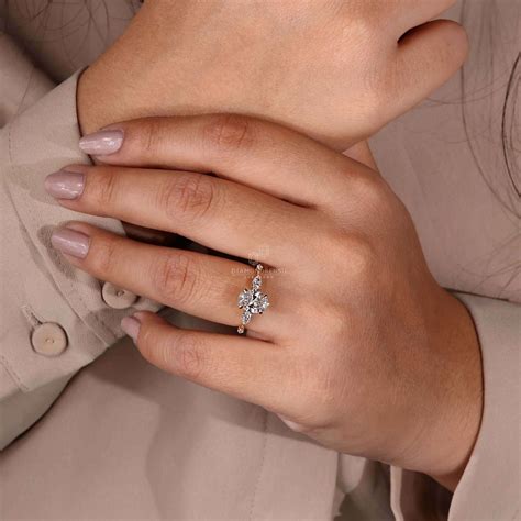 Oval Diamond Ring Lab Grown Diamond Engagement Ring