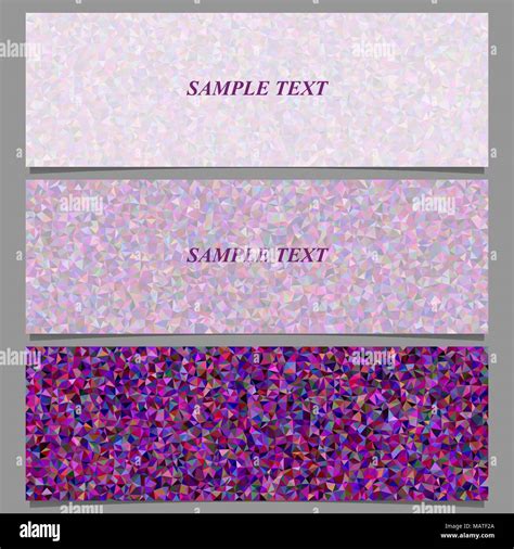 Tiled Triangle Mosaic Banner Design Set Stock Vector Image And Art Alamy