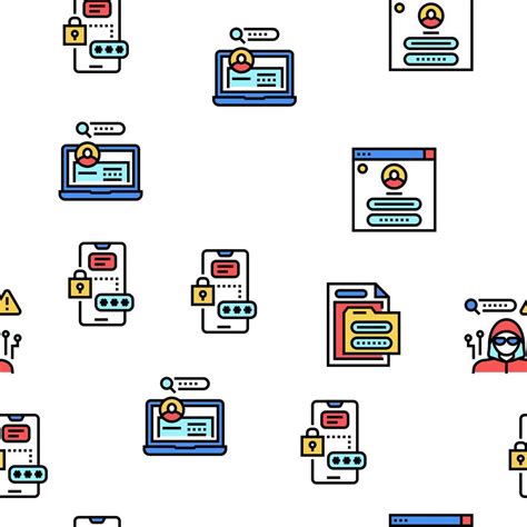 Password Protection Vector Seamless Pattern 9991533 Vector Art At Vecteezy