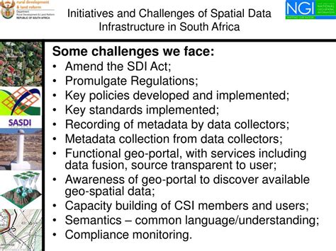 Ppt Initiatives And Challenges Of Spatial Data Infrastructure In South Africa Powerpoint