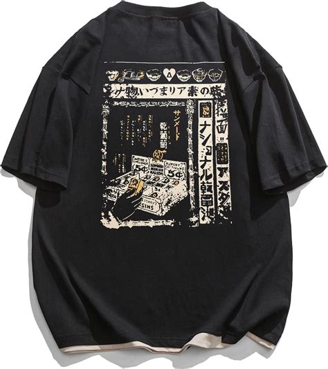 Aelfric Eden Mens 90s Vintage Oversized Shirts Unisex Harajuku T Shirt